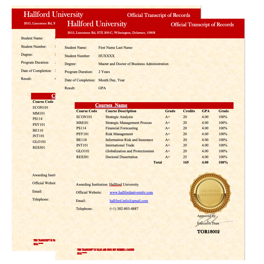 Doctor Of Business Administration (DBA) | Hallford Online